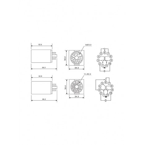 RELE PR-59 24V 3P DC 11PIN