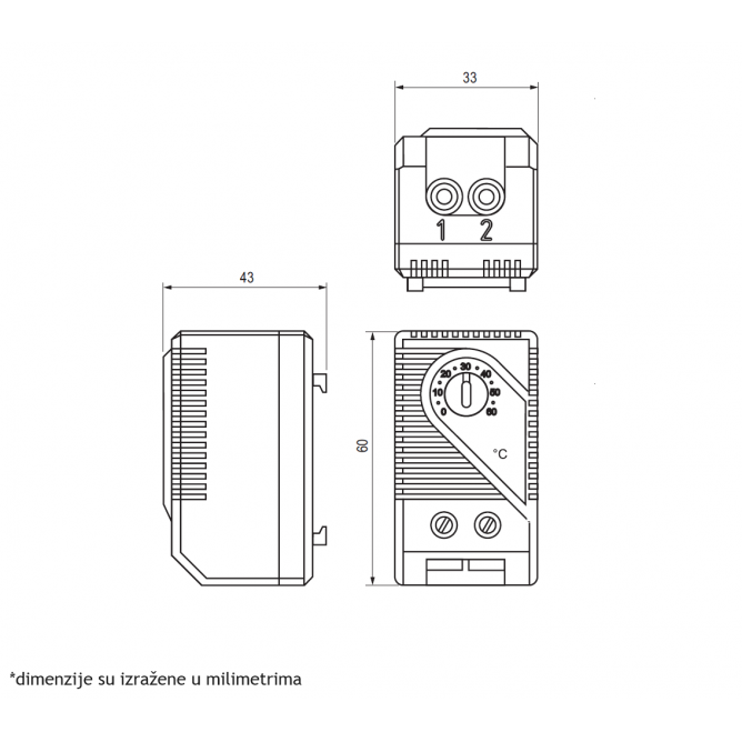 TERMOSTAT KTO 011 (NC)