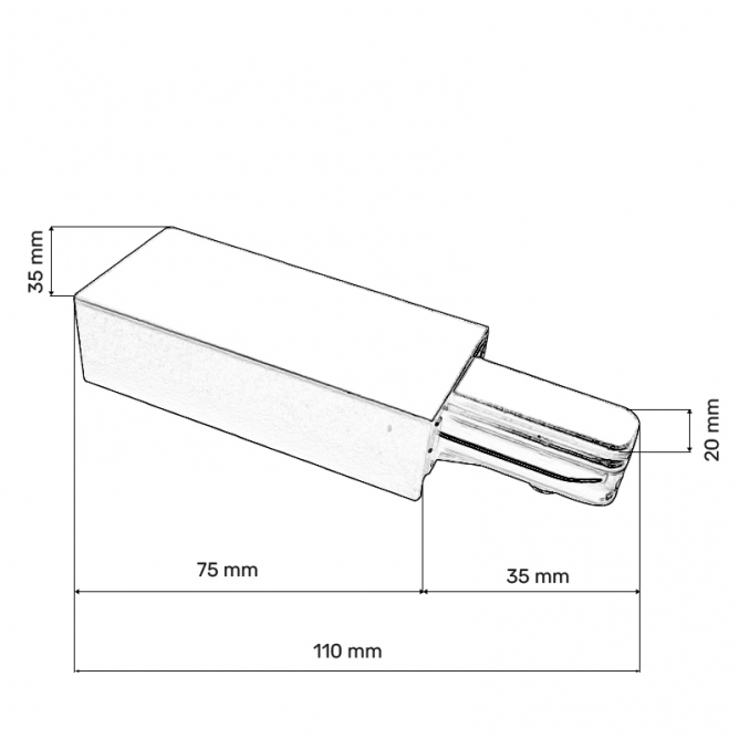 UVODNIK NAPONA MONO BELI KT-05