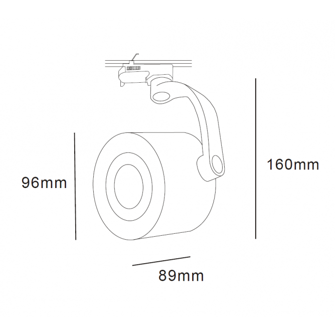 SINSKI REFLEKTOR LM1017 1XGU10 CRNI TROF