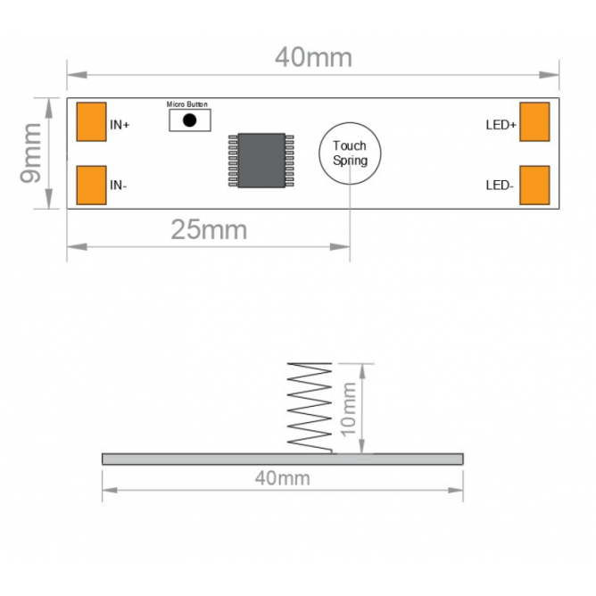 LED PREKIDAC DIMER DT03 TOUCH