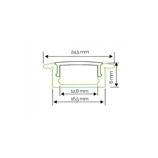 LED PROFIL LL-ALP001-R KOMPLET SIVI