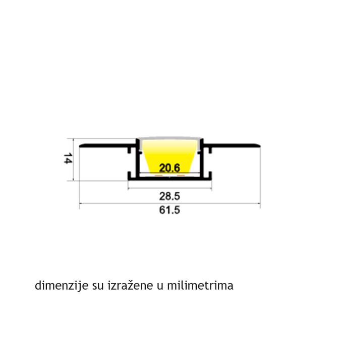 LED PROFIL LR6124 2M