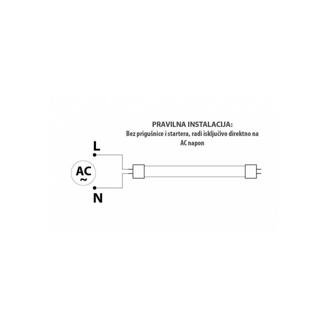 DAWN LED CEV T8 9W 6500K 900LM JEDNOSTRANA