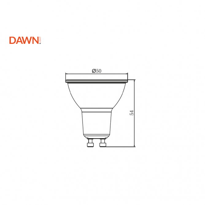 DAWN LED SIJALICA DIM GU10 7W 2700K 560LM 36°