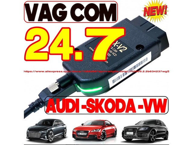 OBD 2 HEX V2 VAGCOM 23.3 ATMEGA162 za VW Audi Skoda