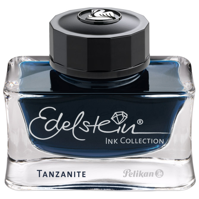 Tinta za nalivpero bočica 50ml Edelstein Pelikan 339226 plavo-crna (tanzanite)