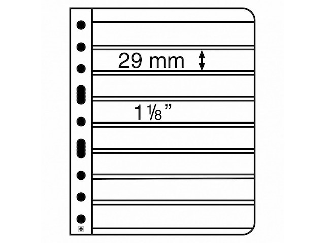 Stranice šesnaest polja 195 x 29 mm crna pozadina VARIO