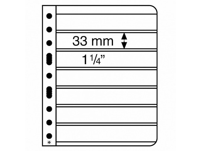 Stranice četrnaest polja 195x33mm crna pozadina VARIO