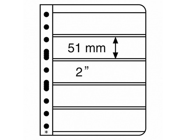 Stranice deset polja  195x51mm crna pozadina VARIO