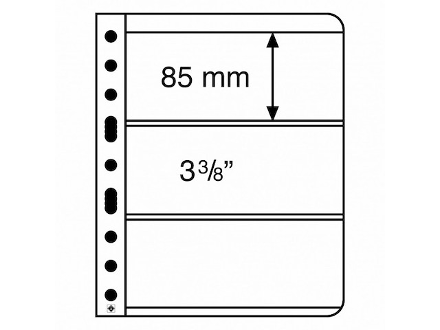 Stranice šest polja 195x85mm crna pozadina VARIO