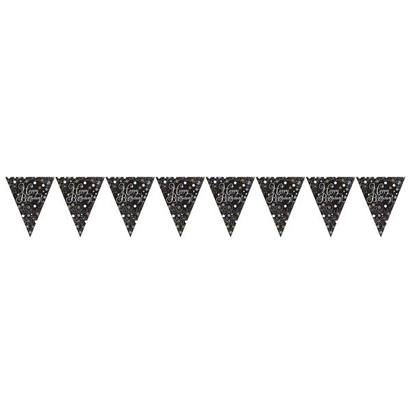 Baner rodjendanski sparkle gold