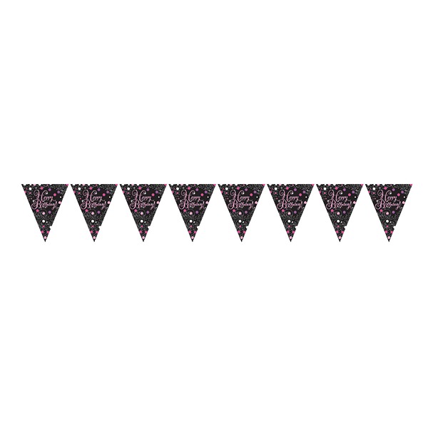 Baner rodjendanski sparkle pink
