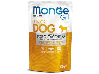 Monge Grill sos za pse Puppy/Junior - piletina i ćuretina 12x100g