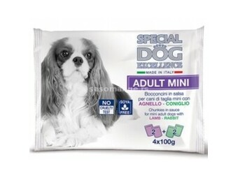 Monge Special Dog Excellence sos za pse Adult Mini - Zec/Jagnjetina 4x100g