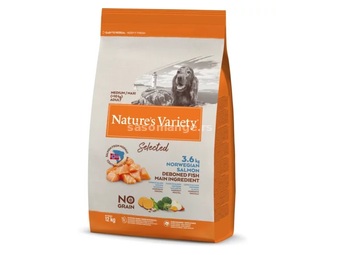 Nature's Variety Selected hrana za pse Adult Medium - Salmon 2kg