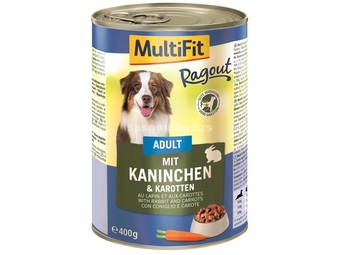 MultiFit Dog Ragout Adult konzerva - Zečetina i šargarepa 6x400g
