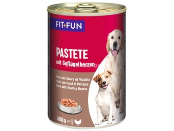 FitFun Dog Pate Adult konzerva - Srce živine 6x400g