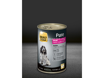 SELECT GOLD Dog Pure konzerva Junior - Konj 6x400g