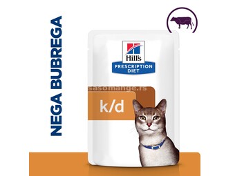 Hill's Prescription Diet cat veterinarska dijeta K/D Govedina 12x85g