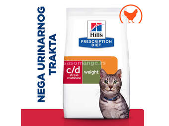 Hill's Prescription Diet cat veterinarska dijeta C/D Urinary stress + Metabolic Piletina 1.5kg