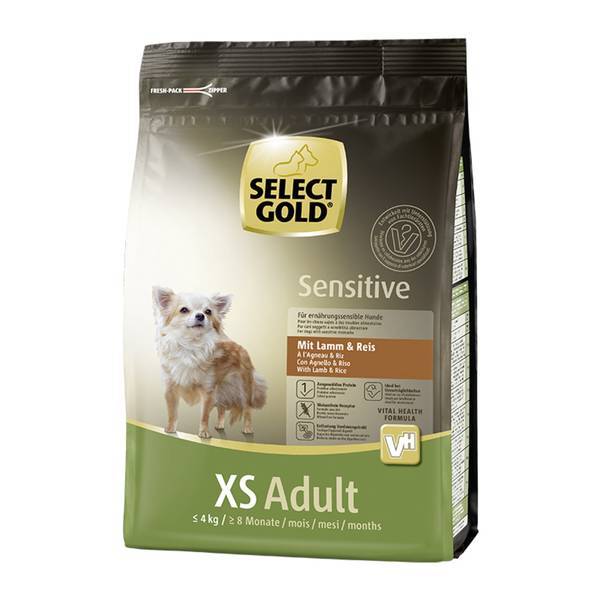 Select Gold Dog Sensitive XS Adult jagnjetina i pirinač - 1 kg