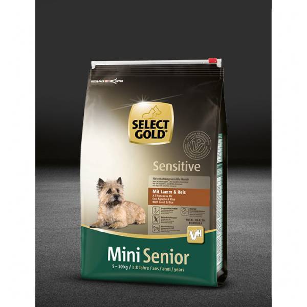 Select Gold Dog Sensitive Mini Senior jagnjetina i pirinač - 4 kg