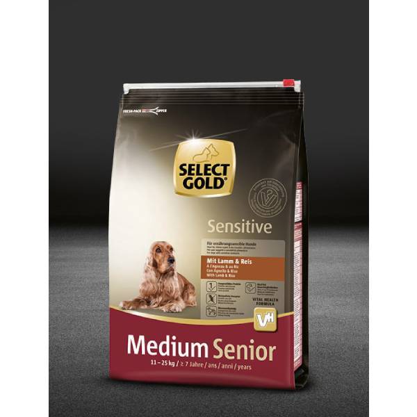 Select Gold Dog Sensitive Medium Senior jagnjetina i pirinač - 4 kg