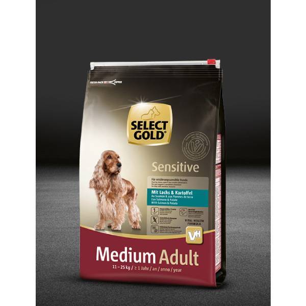 Select Gold Dog Sensitive Medium Adult losos - 4 kg