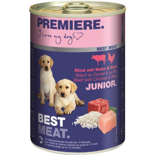 Premiere Dog Best Meat Junior, govedina, piletina i pirinac - 400 g