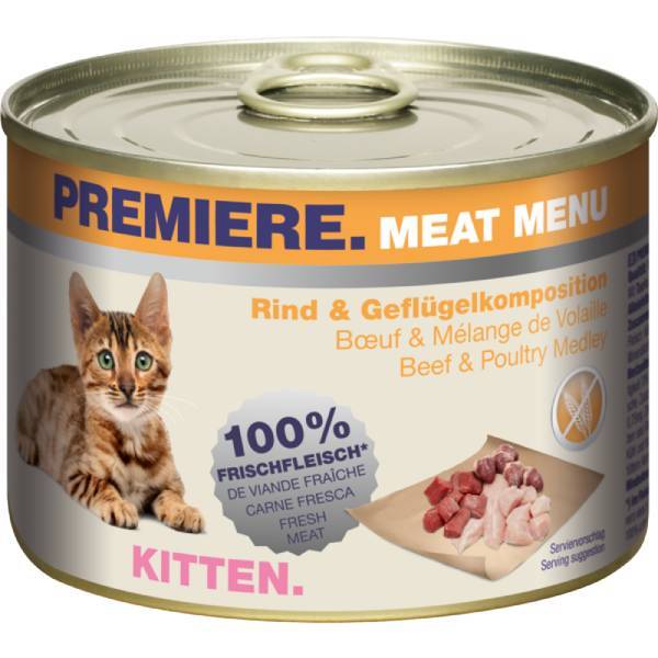 Premiere Meat Menu Kitten, govedina i piletina - 200gr