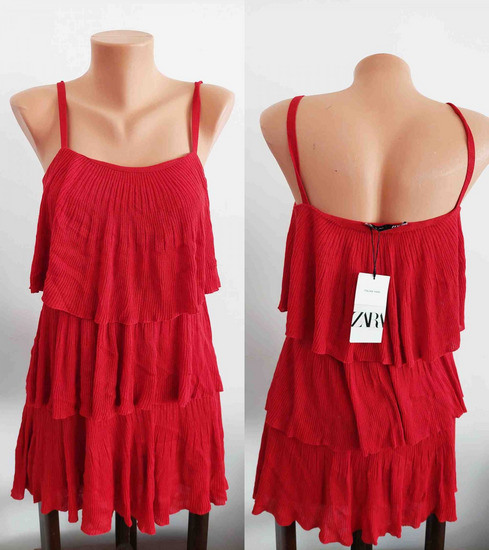 ZARA ruffle predivna mini haljina M