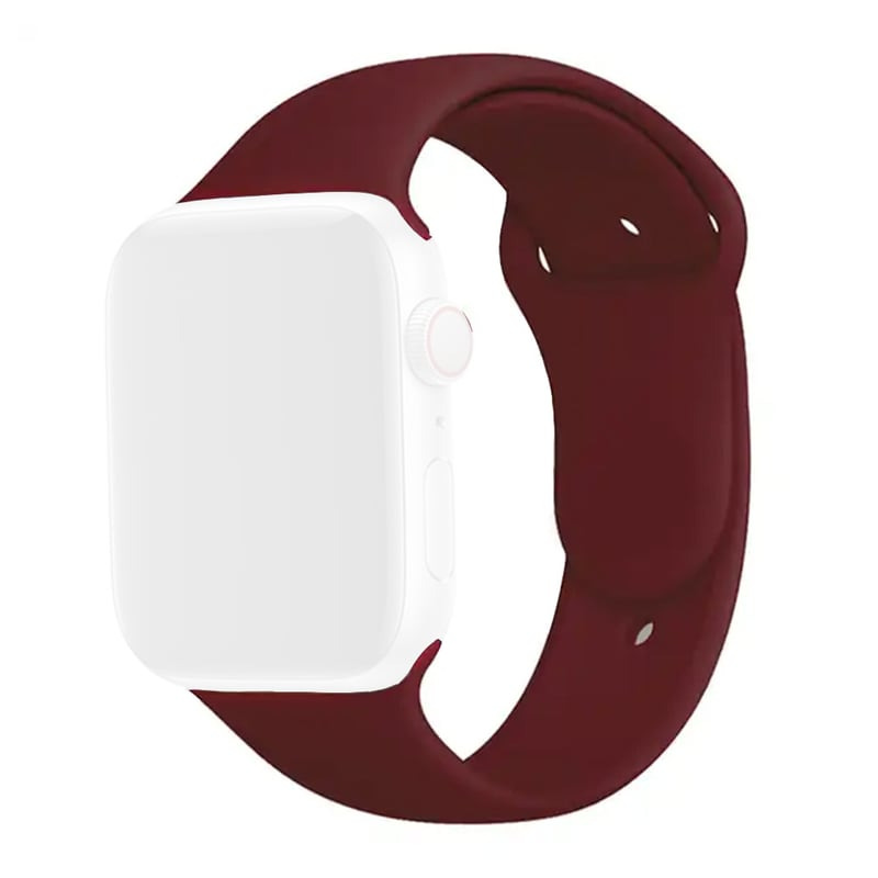 Smart Watch Silicone Strap 44/45/49mm Claret