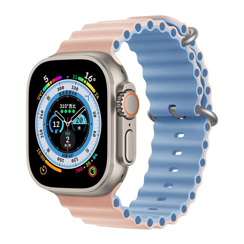 Smart Watch Ocean Strap 44/45/49mm Pink Sand/Blue Fog