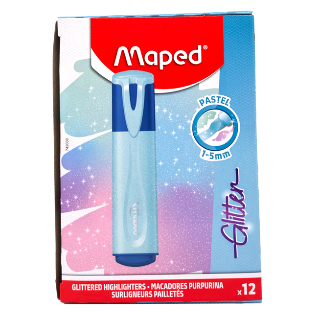 Signir Maped pastel plavi gliter