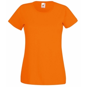 Lady-Fit Crew Neck Tee Orange M