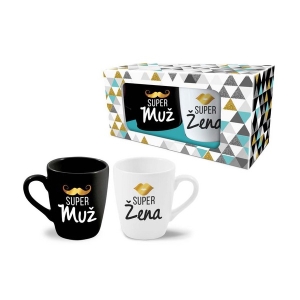 Set šolja za parove - SUPER ŽENA + SUPER MUŽ