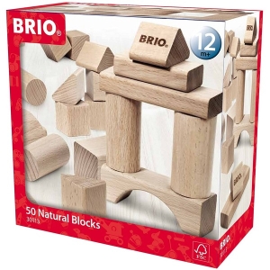 Brio - Set kocki , natural 50 komada