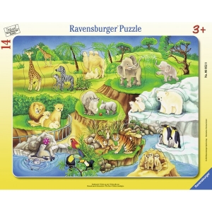 Ravensburger puzzle (slagalice)- Zivotinje u zoo vrtu