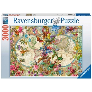 Ravensburger puzzle (slagalice) – Mapa sveta, flora i fauna