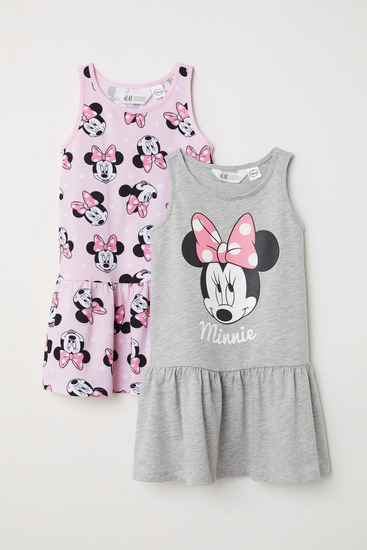 Komplet 2 H&M haljine Minnie Mouse, vel 8-10 god