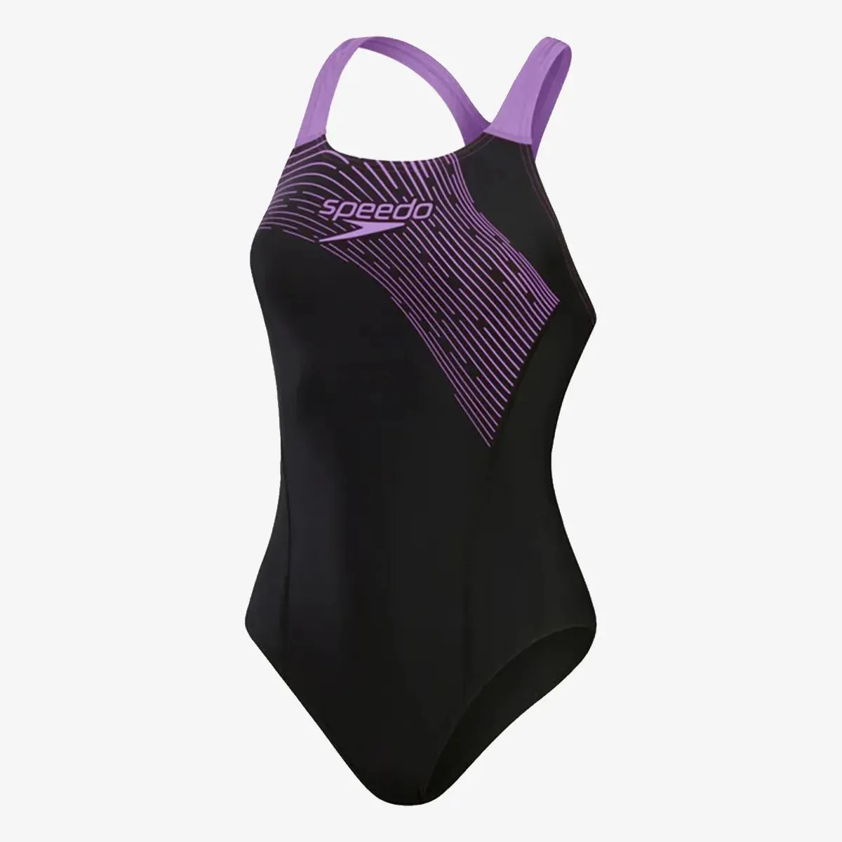 SPEEDO Kupaći kostim 1-delni MEDLEY LOGO MDLT AF BLACK/PURPLE