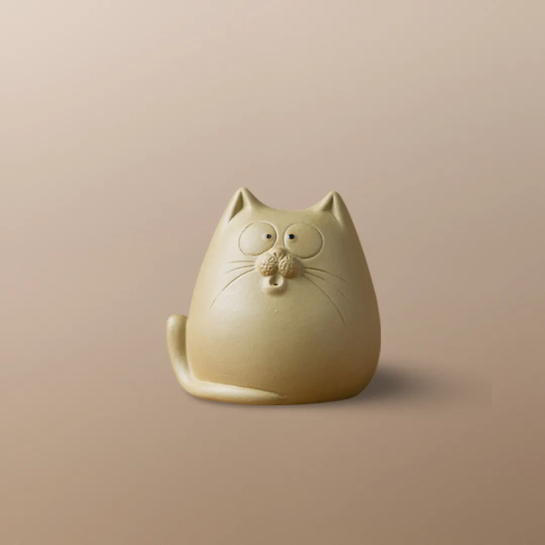 "Amazed Kitten" - Zisha Tea Pet/Tea Ornament