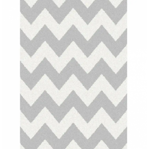 Tepih extra fleece chevron belo/srebrni 160x230cm