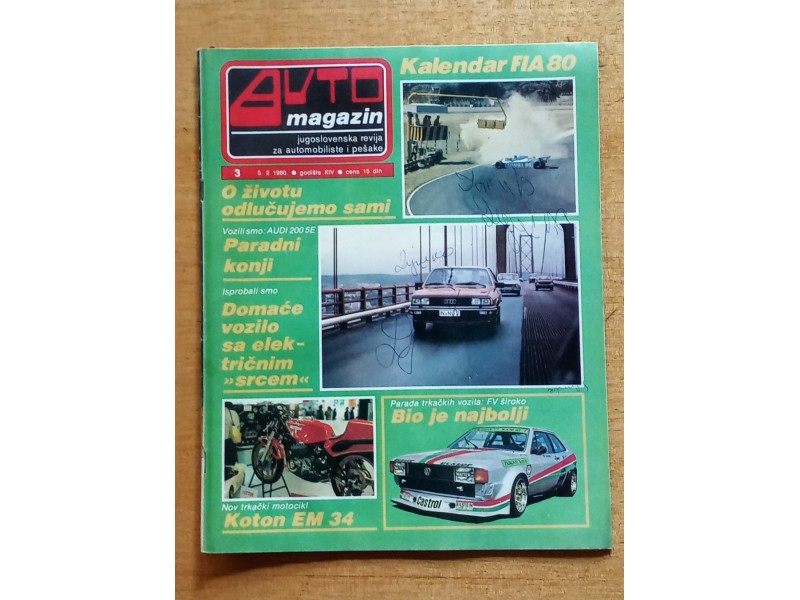 Auto Magazin - Broj 3 - 1980.g - Kalendar FIA 80