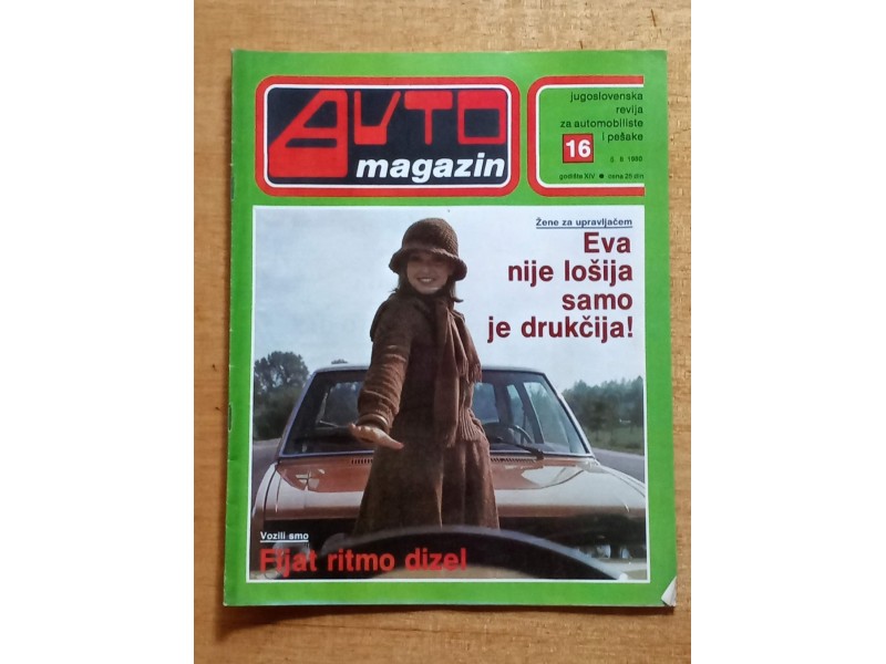 Auto Magazin - Broj 16 - 1980.g - Fijat Ritmo Dizel