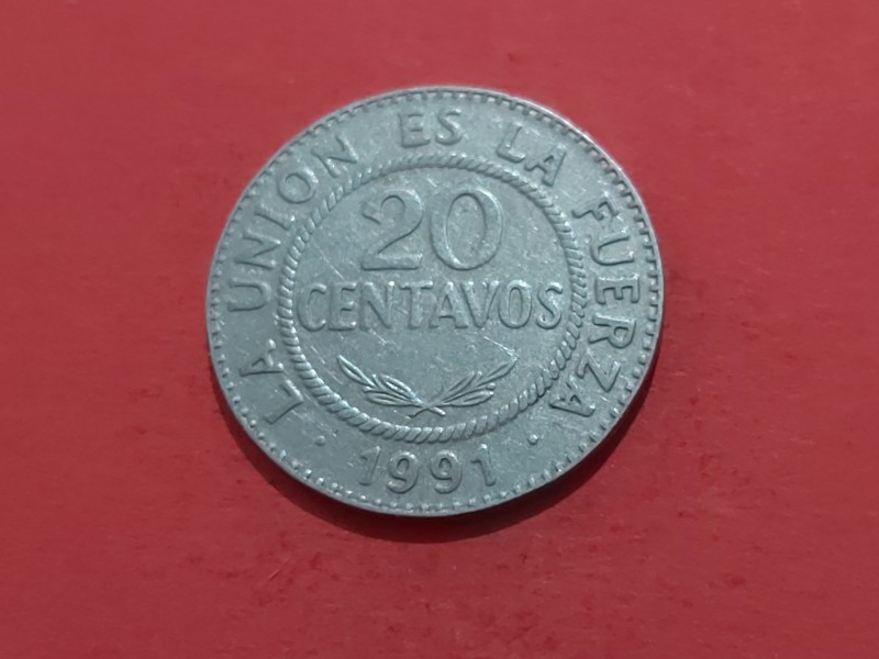 Bolivia - 20 centavos 1991 god