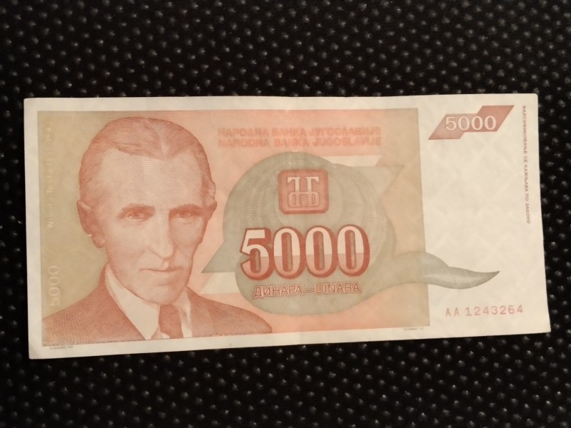 5000 dinara 1993 jugoslavija