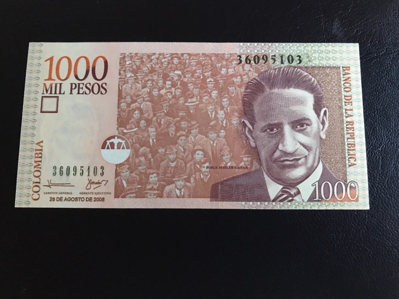 KOLUMBIJA 1000 PEZOSA. UNC.2008.