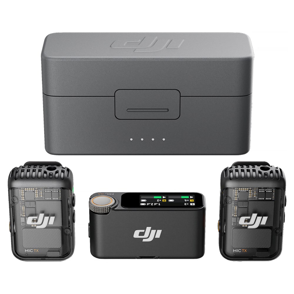 DJI Mic 2 Bežični mikrofon sa dva predajnika i jednim prijemnikom (2 TX + 1 RX) + Charging Case